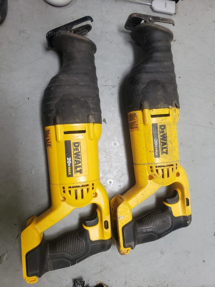 (2) DeWALT DCS381 20V MAX Cordless Reciprocating Saw (FOR PARTS) FREE ...