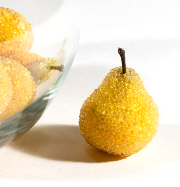 Pier One Imports Sugared Beaded Miniature Pears in Round Glass Bowl | eBay