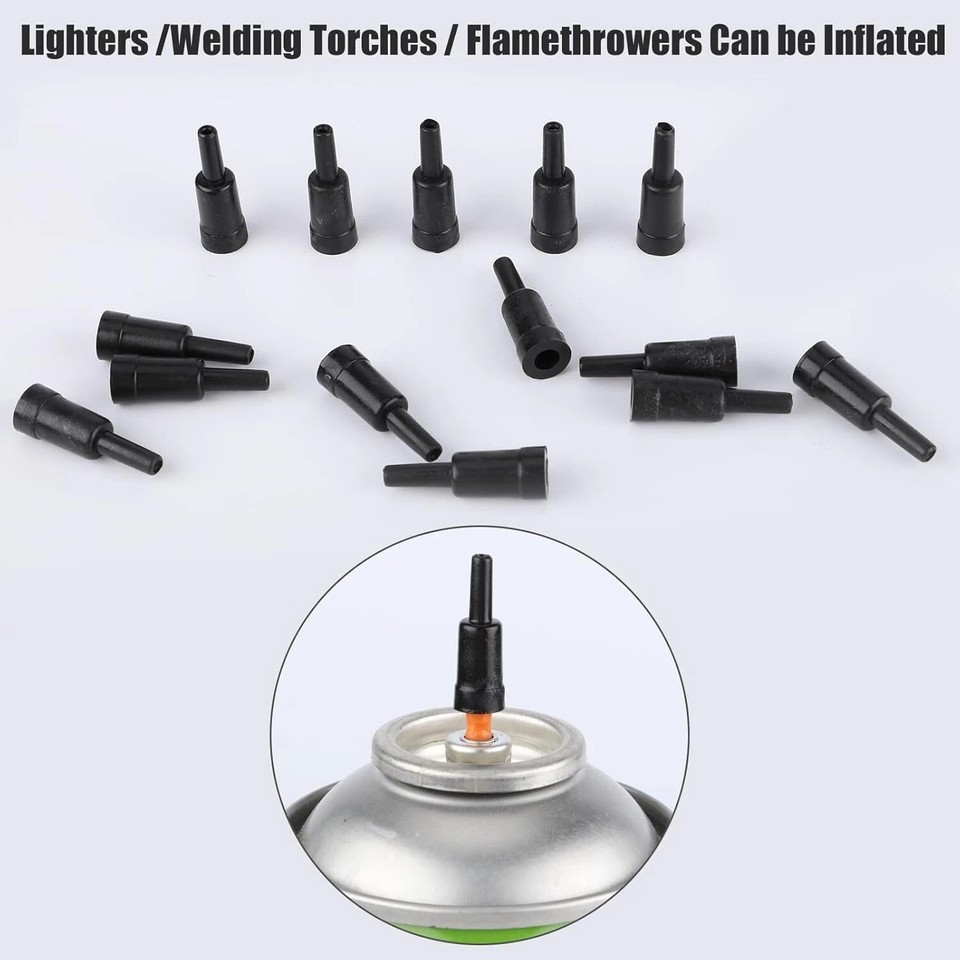 12-Pack Butane Tank Adapter Tips for Propane Gas Refill and Lighter ...