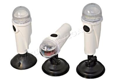 AQUASIGNAL Navigation Light with Battery 360 White Vac. Base | eBay