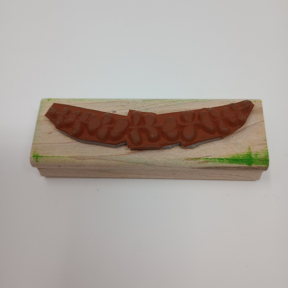 Stampin Up Leaves Leaf Succulent Vine Border 1997 Wood Mounted Rubber ...