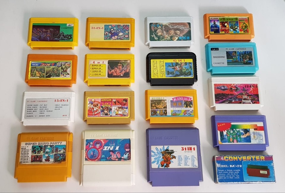 Lot 32 games Famicom included Converter NES to Famicom in Box | eBay
