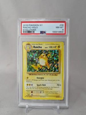 2016 Pokemon XY Raichu Evolutions HOLO PSA 8 NM-MT 36/108 | eBay