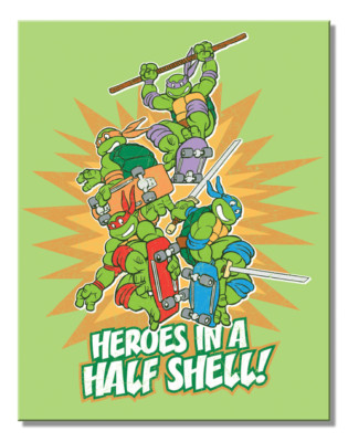 TMNT Heroes Cartoon Tin Metal Sign Man Cave Garage Kids Room Decor 12.5 ...