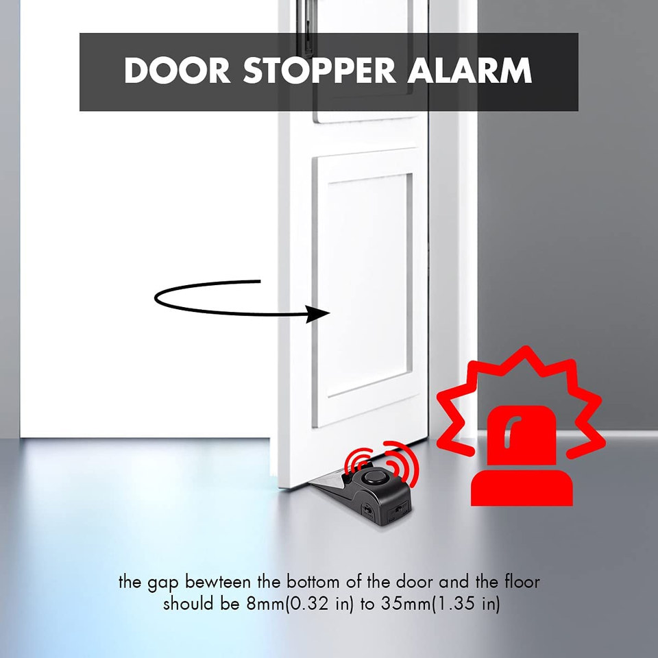 Door Stop Alarm, Door Stopper Security for Home Travel Apartment with ...
