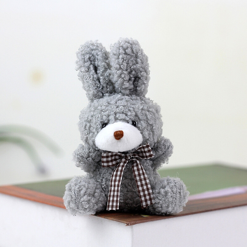 11CM Cute Rabbit Bow Plush Stuffed Doll Tie Bunny Soft Pillow Plush Toy ...