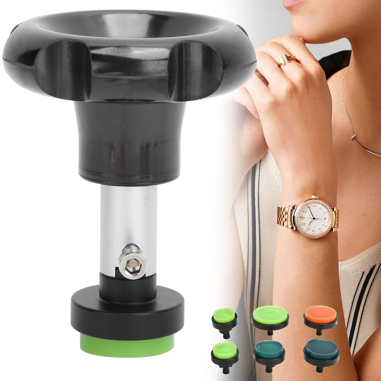 Suction Back Case Watch Opener With 6pcs Dies Ergonomic Watch Opening ...