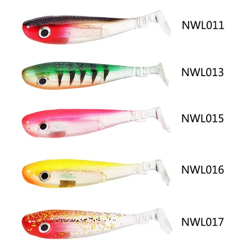 Soft Plastic Minnow 13cm, X4, NOEBY Scented Lure Paddle Tail Jerk Bait ...