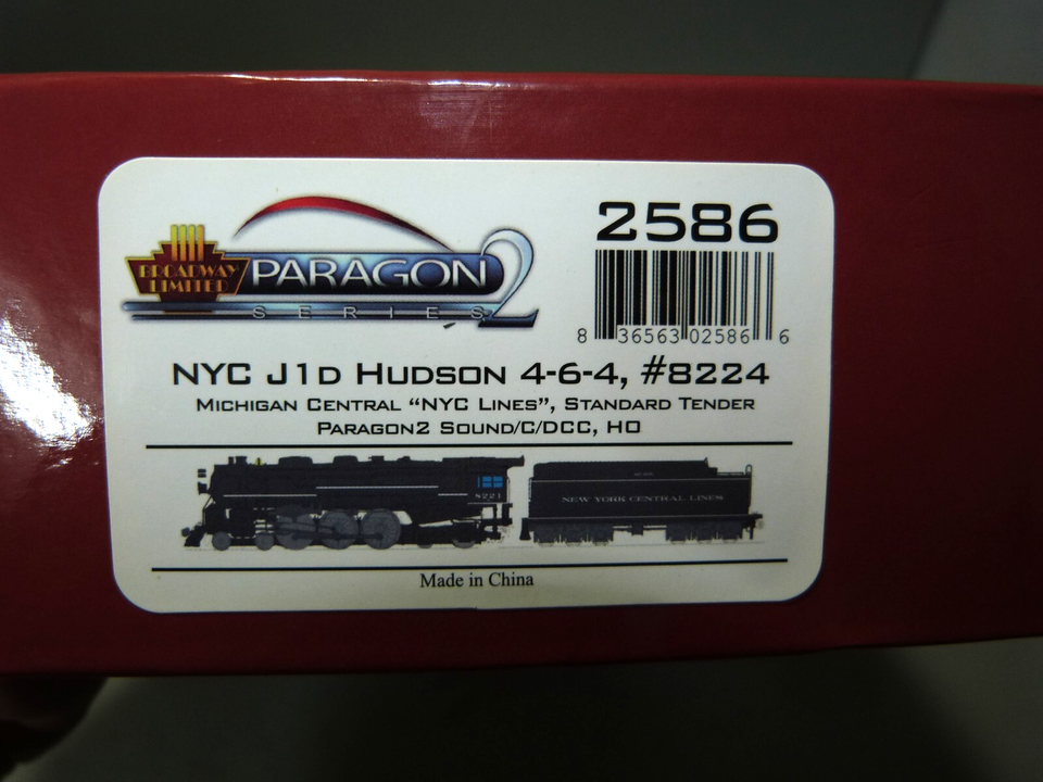 HO Broadway Ltd Paragon 2 Sound NYC J1D Hudson 4-6-4 #8224 DC/DCC | eBay