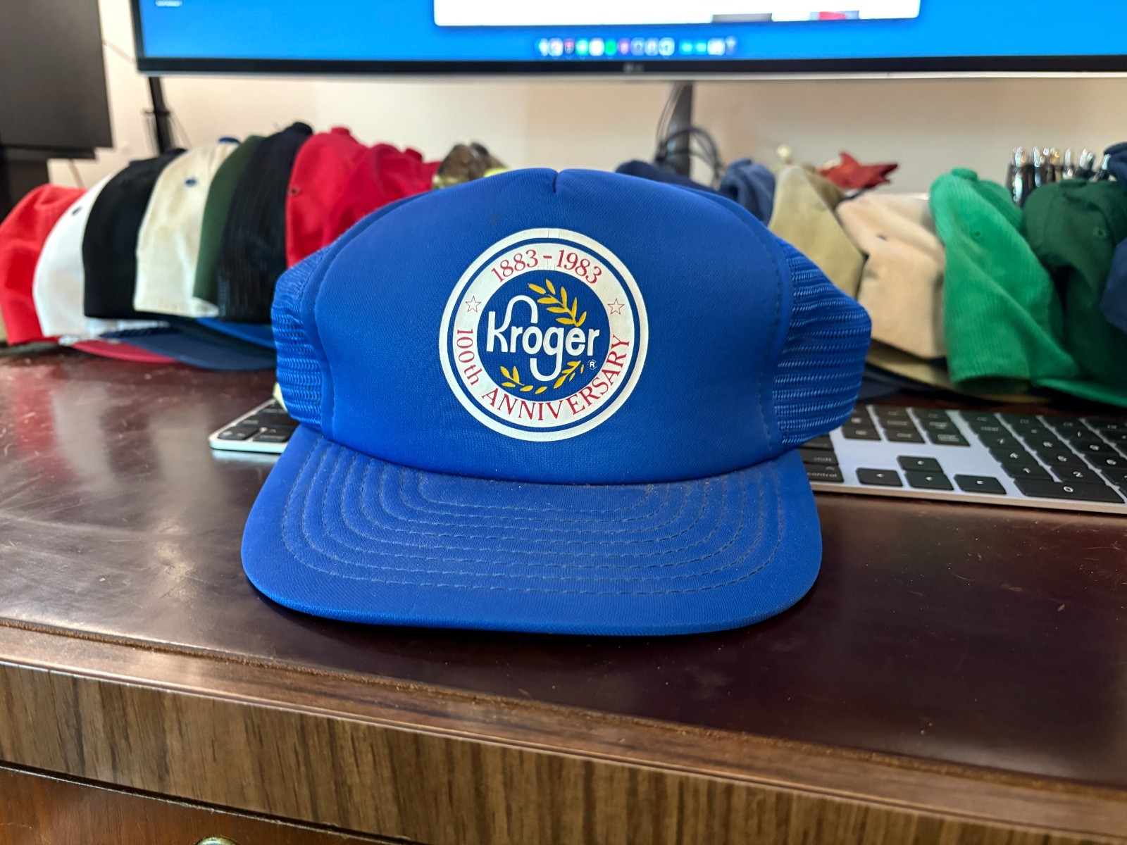 Vintage Kroger 1983 100th Anniversary Trucker Hat - Gem