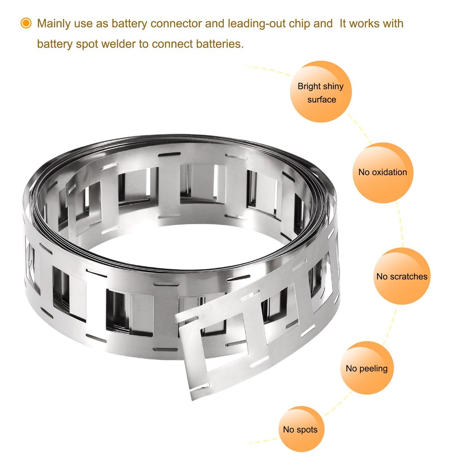 1 Roll 2m Nickel-Plated Steel Strip Steel Tape for Li Battery Welding ...