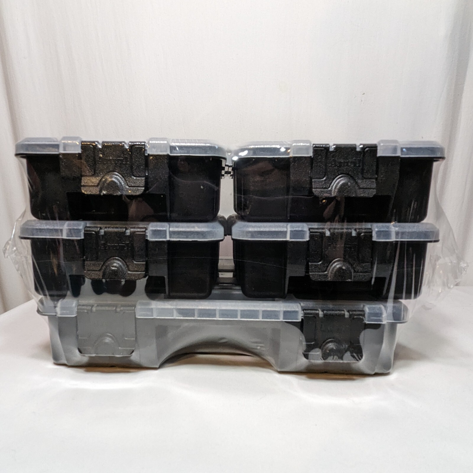 Anvil 65-Compartments 5-in-1 Small Parts Organizer Black and Clear ...