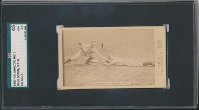 Arthur Irwin & Maul 1887 N690 Kalamazoo Bats SGC 45 3.5 !! Rare Ad Back ...