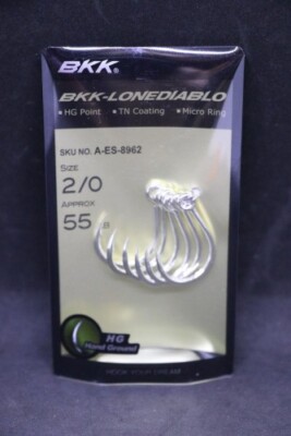 BKK Lone Diablo Single Replacement Hooks - Size 2/0 - Treble Hook ...