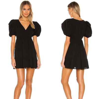 House of Harlow 1960 x Revolve Tanner Puff Sleeve Mini Dress in Noir ...