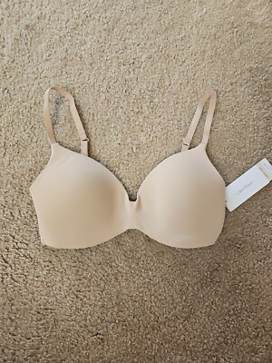 Calvin Klein Form Lightly Lined Demi Bra Wirefree Full Coverage Size ...