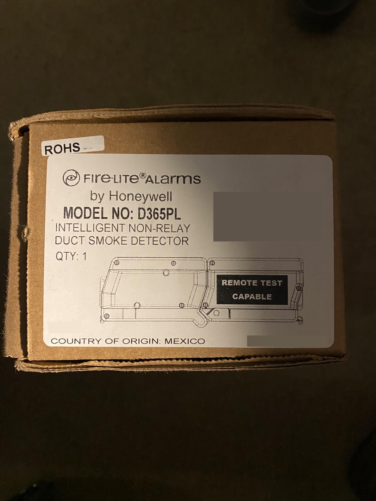 Fire-Lite D365PL Intelligent Non-Relay Photoelectric Duct Smoke ...