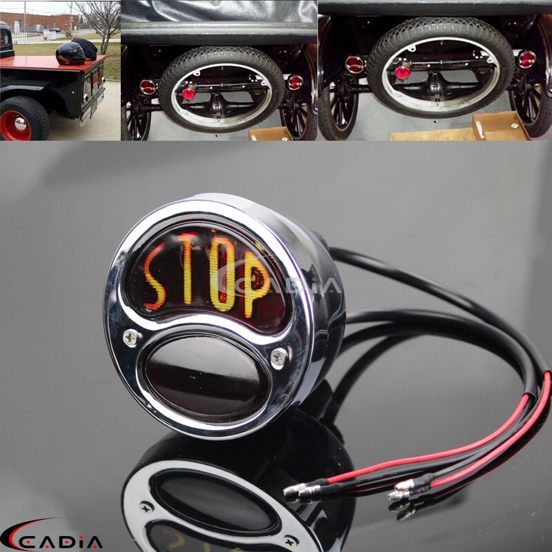 2pcs Rear Stop Brake Tail Light Turn Signals Lamp for 28-31 Ford Model ...