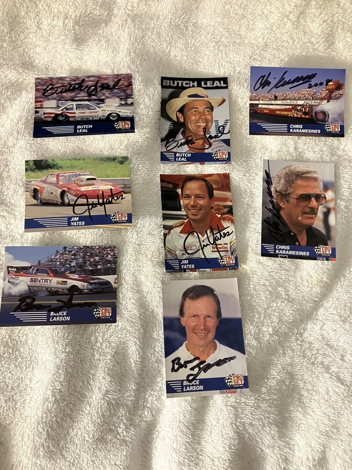 Vintage NHRA Drag Racing Autographed Shirts And Pro Set Card Sets | eBay