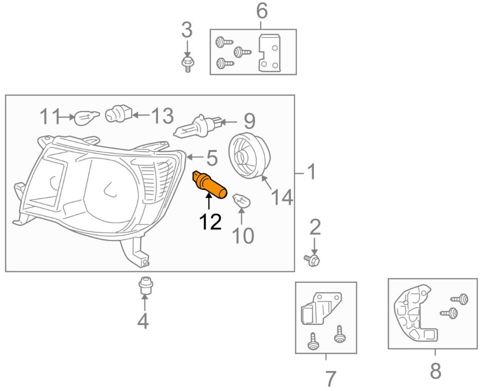 For Toyota Genuine Turn Signal Light Socket Front 9007560056 | eBay