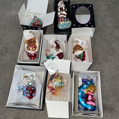 Christopher Radko Lot Of 8 Christmas Ornaments In Boxes | eBay