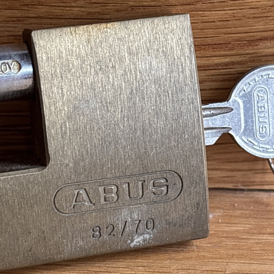 ABUS Mechanical 82/70mm Monoblock Brass Shutter Padlock Rare | eBay UK