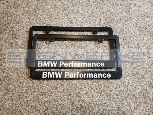 BMW Performance BMW License Plate Frames - Pair | eBay