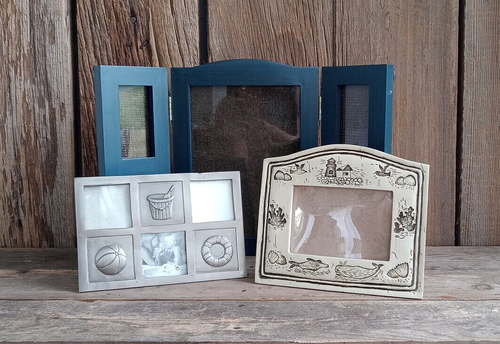 Beach Theme Picture Frame Lot Coastal Decor Nautical Beachcore Seacore ...