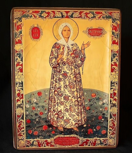 Orthodox Icon of 'Saint Matrona of Moscow' Handmade Religious Artwork ...