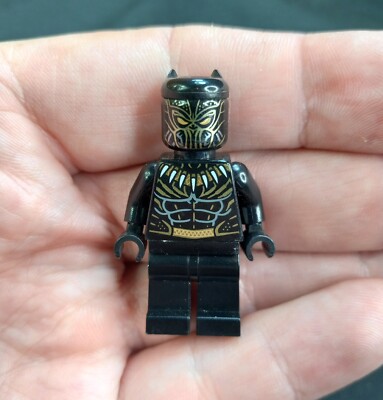 Lego Marvel Black Panther Erik Killmonger Minifigure (Golden Jaguar ...