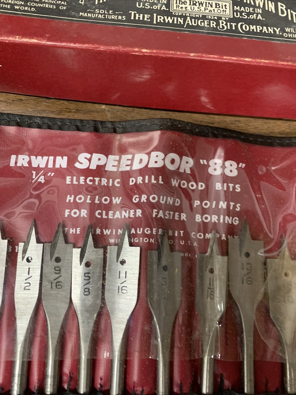 IRWIN Speedbor 88 8813-R 16pc 1/4"-1 1/2" Wood Boring Drill Bit Set ...