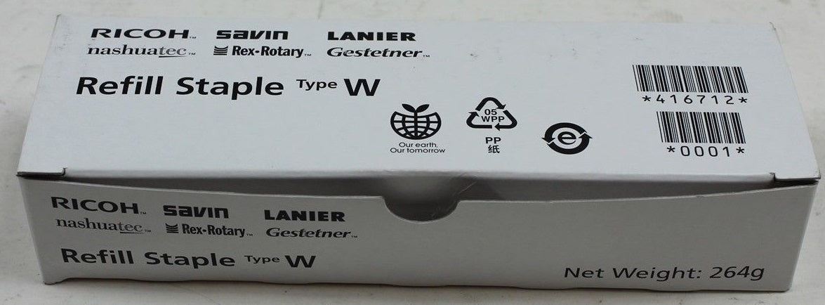 Genuine Ricoh Savin Lanier 416712 Type W Refill Staple | eBay