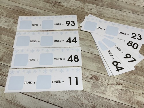 Tens & Ones Write & Wipe -Math Center - Dry Erase - 24 Laminated ...