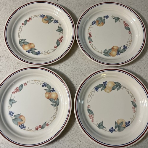 Set Of Four Corelle Abundance Pattern Salad Luncheon Plates 8 1/2" Made ...