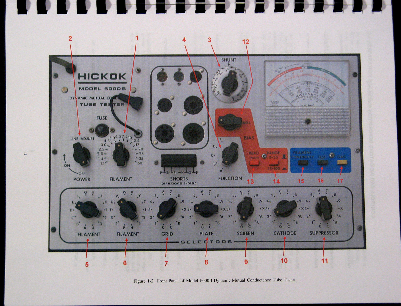 *USA* True Hickok 6000B Dynamic Tube Tester Complete Instruction Manual ...
