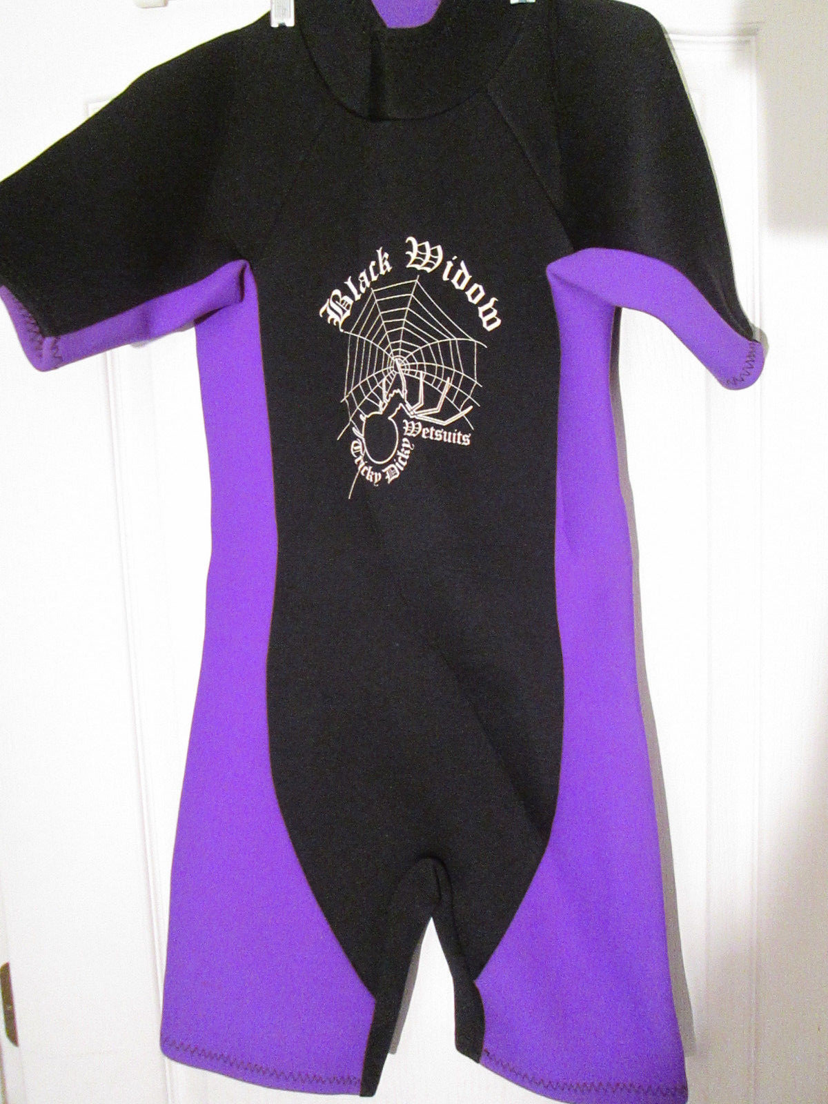 Shorty Wet Suit Tricky Dicky Black Widow Adult XXS Black and Purple ...