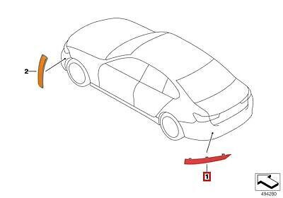 NEW GENUINE BMW 3 SERIES G20 M SPORT REAR BUMPER REFLECTOR RIGHT O/S ...