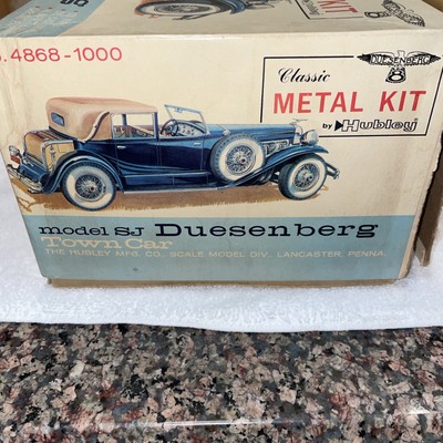 Vintage HUBLEY SJ Duesenberg Classic Metal Model Kit No. 4864 1/18 ...
