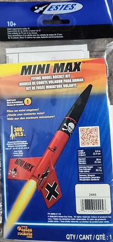ESTES MINI MAX #2445 New MODEL ROCKET Kit Free Shipping OOP kit, not ...