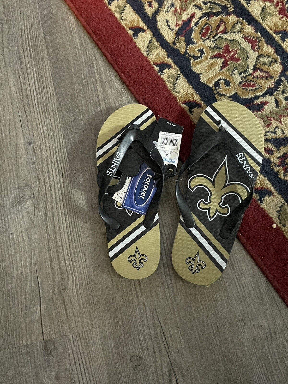 Ladies Size A 7-8 Louisiana Saints Football Flip Flops New | eBay