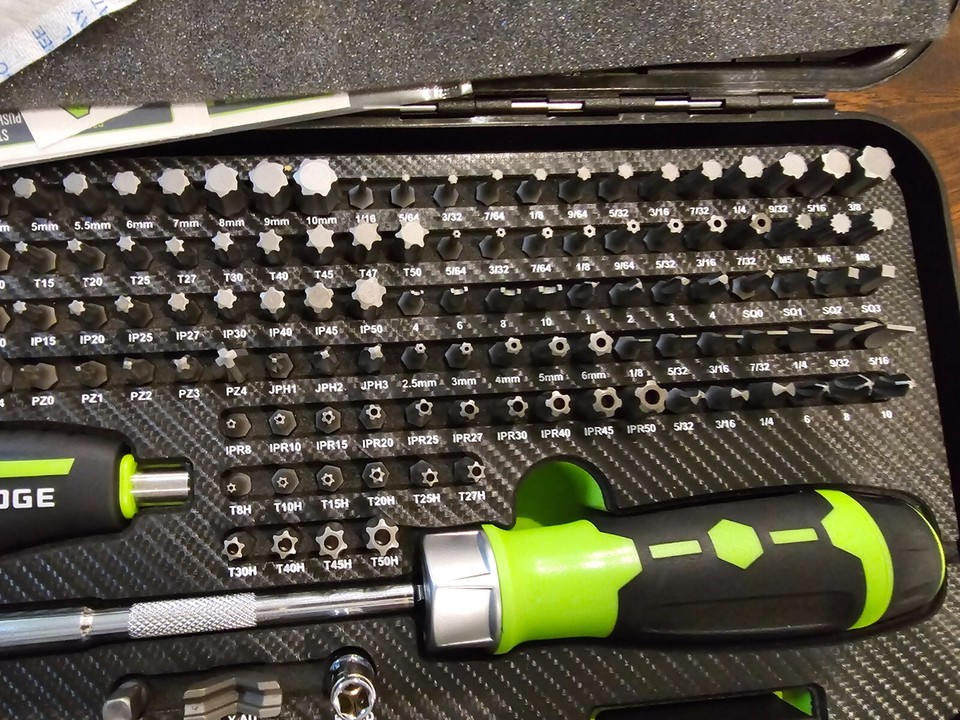 GripEdge Tools set MBS132 132-PC R.P.T. Multi-Bit Grip Edge | eBay