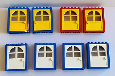 Lego 6235 Door 2 x 6 x 6 Frame Freestyle Blue Frame / White doors ...