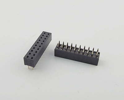 10x 2mm Pitch 2.0mm 2x10 Pin 20 Pin Female Double Row Straight Pin ...