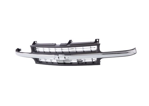 1999-2002 Chevy Silverado 1500 2000-2006 Suburban Black Grille w/Chrome ...