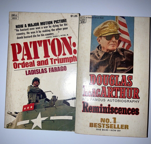 Two Vintage Collectable PB Book Patton/MacArthur Used Good+ Condition ...