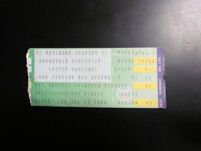 July 17, 1985 Luther Vandross New Edition Ticket Stub 3 | eBay