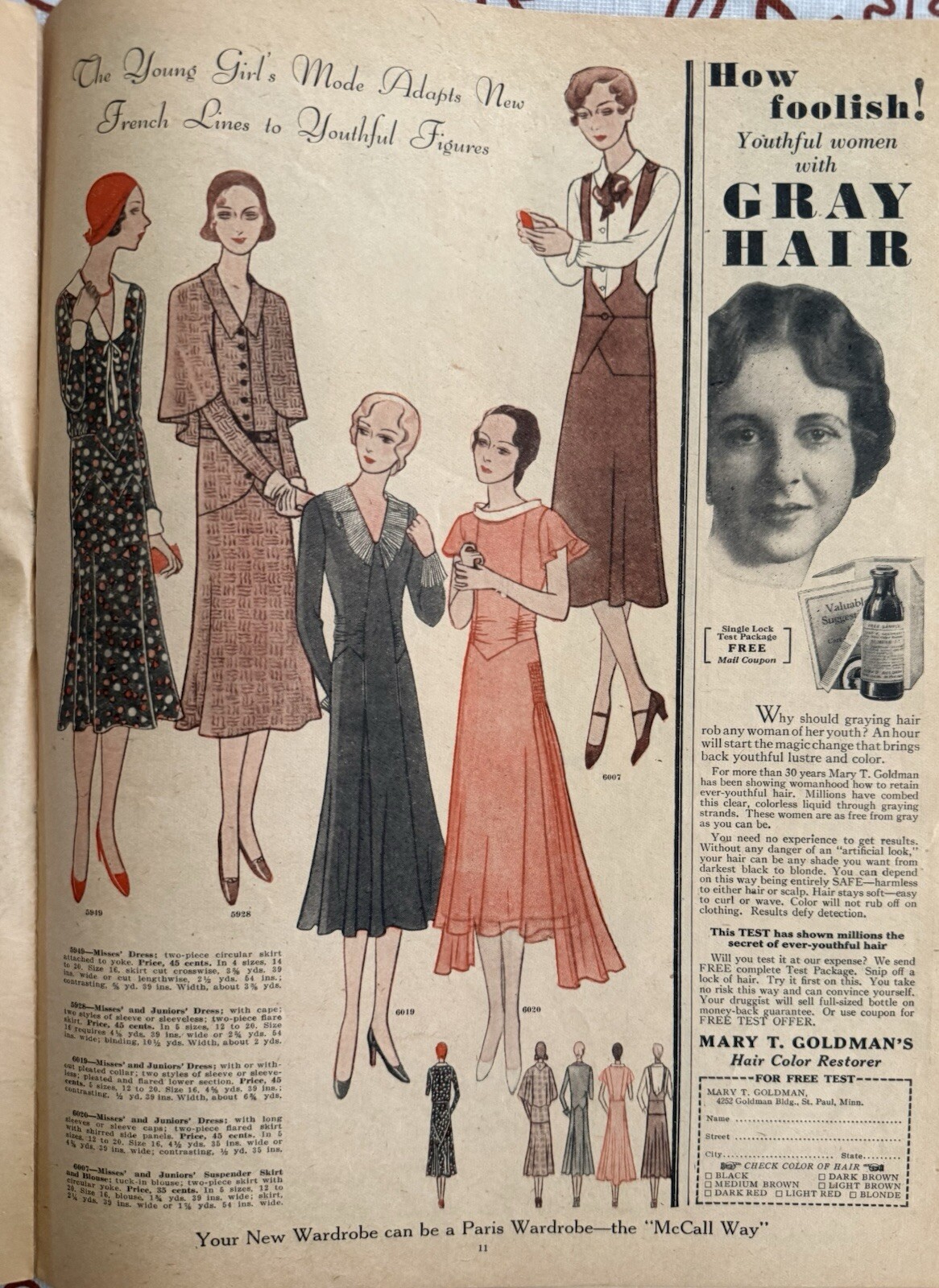 McCall Style News MARCH 1930 Vintage Sewing Patterns Flyer Original ...