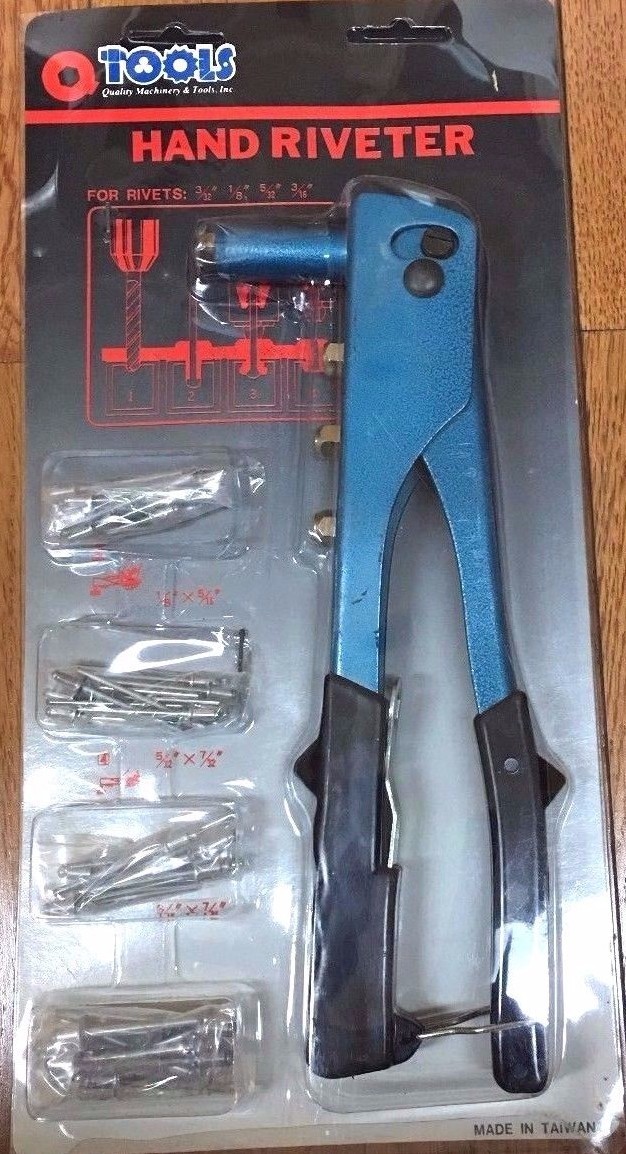 HAND POP RIVETER GUN TOOL BLIND RIVETS GUTTER REPAIR KIT | eBay