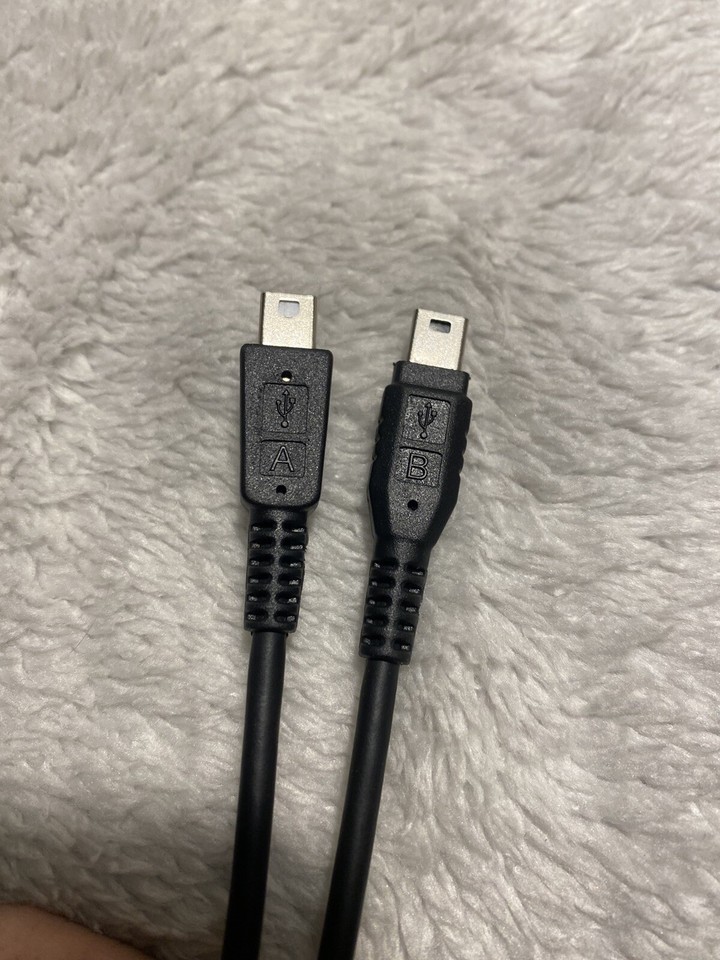 AWB E101344 USB Mini-B to USB Mini-A Male-to-Male Plugs | 15.0" | Black ...