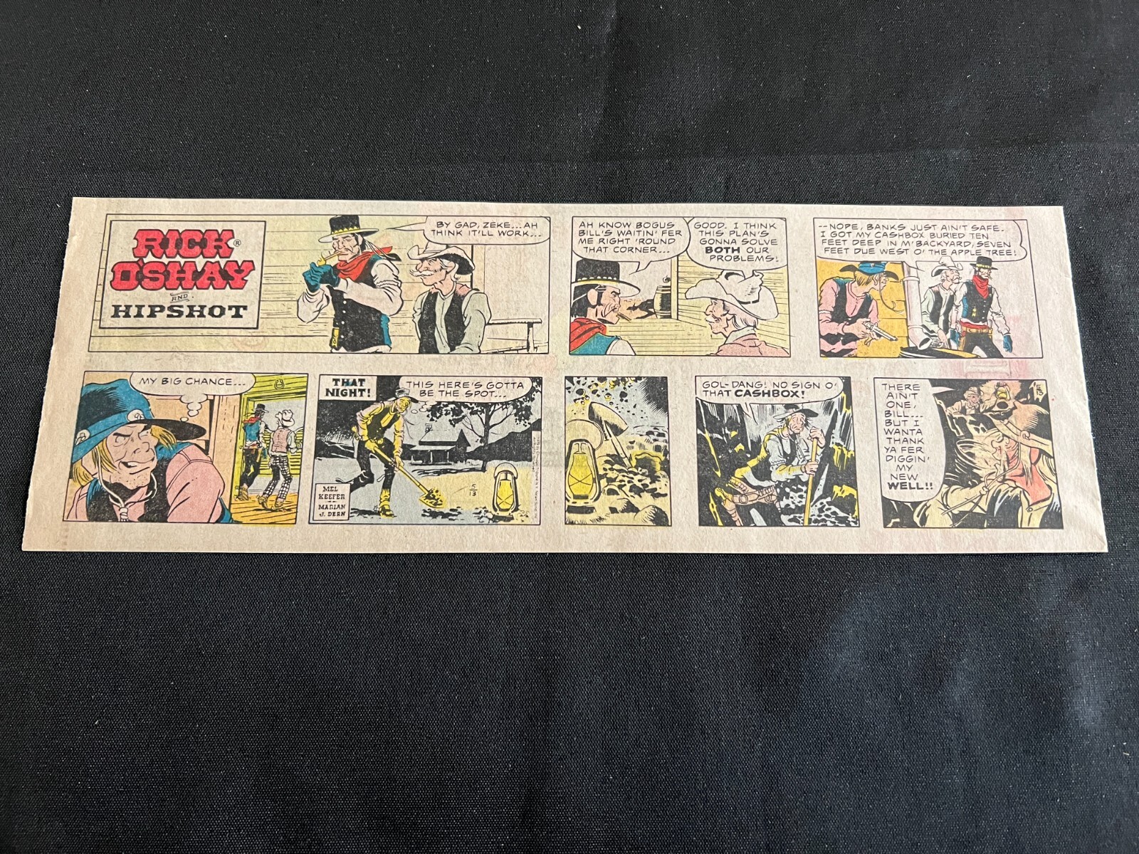 #Q04 RICK O'SHAY by Mel Keefer Lot of 3 Sunday Quarter Page Comic ...